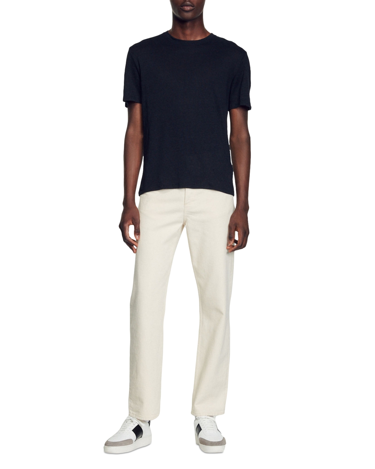 SANDRO SANDRO Clash Linen Tee