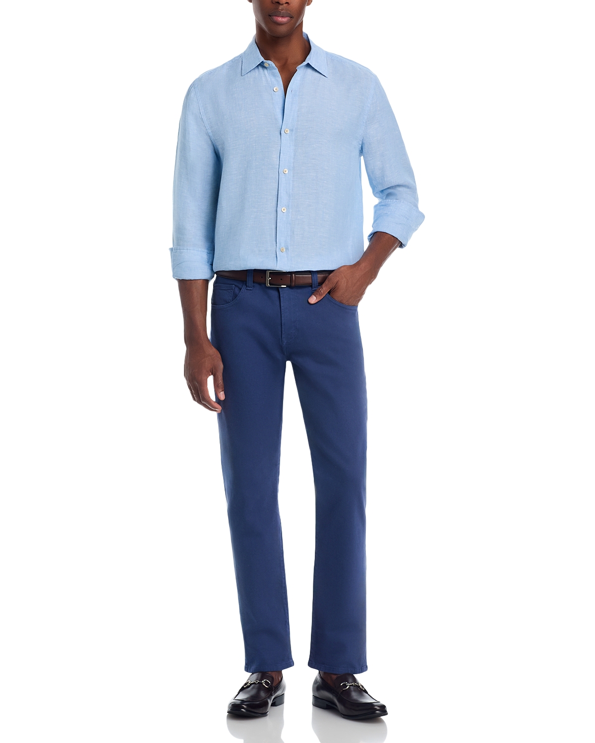 BLOOMINGDALE'S BLOOMINGDALE'S Yarn-Dyed Linen Shirt