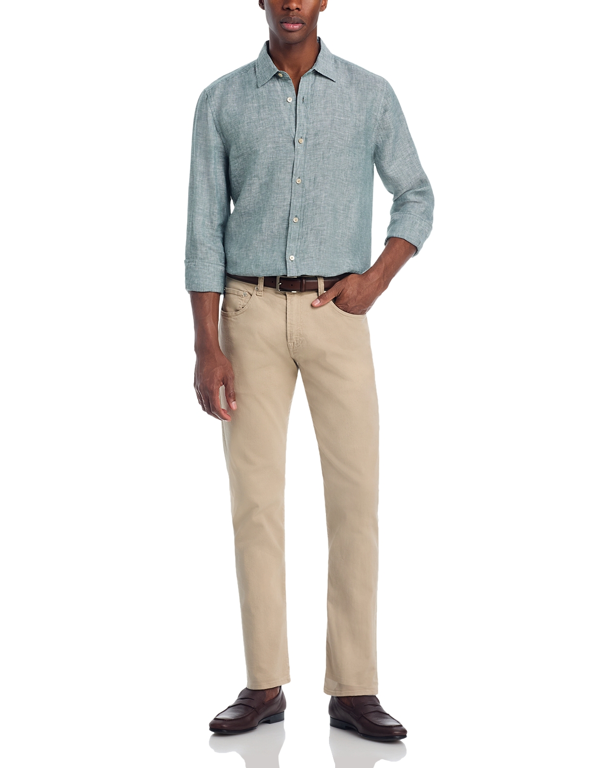 BLOOMINGDALE'S BLOOMINGDALE'S Yarn-Dyed Linen Shirt