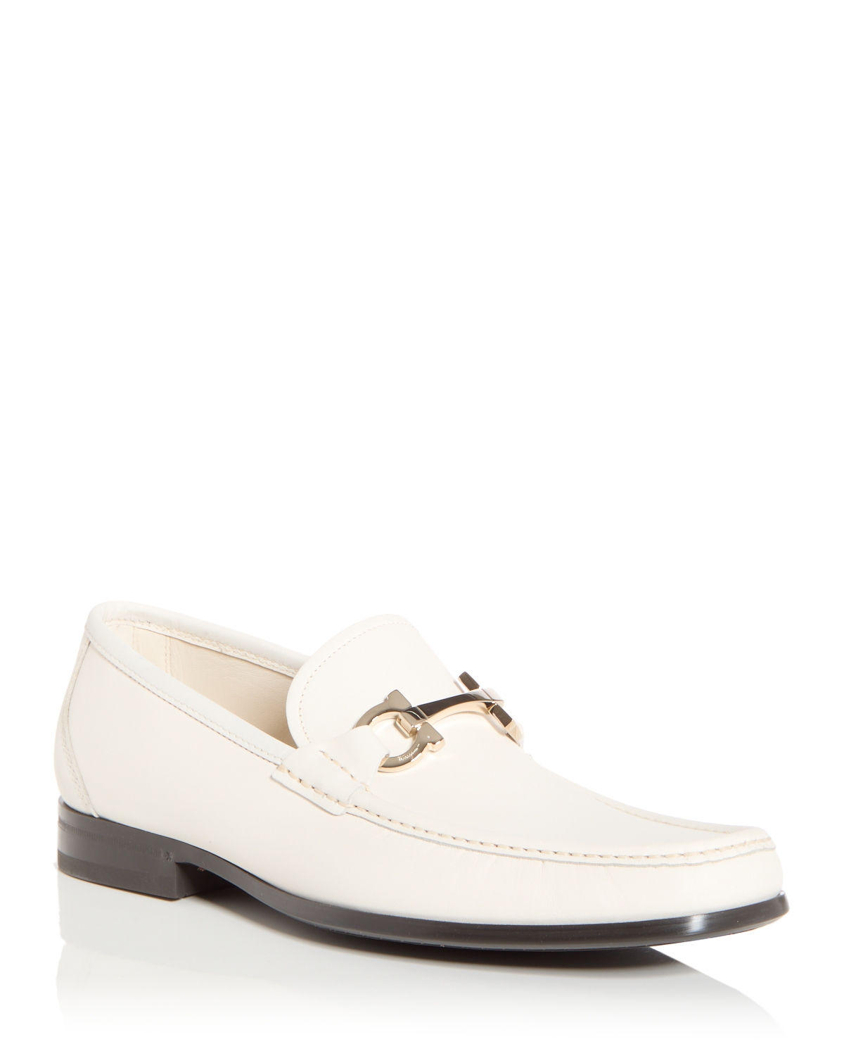 Ferragamo Grandioso Double Gancini Bit Leather Loafers 