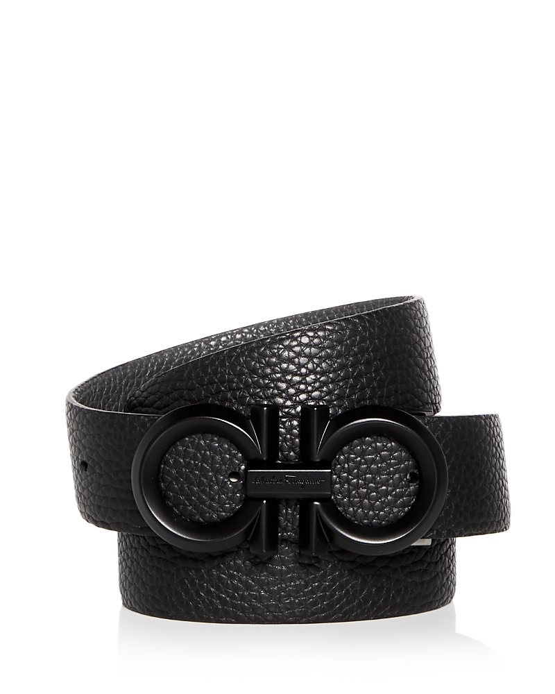 SALVATORE FERRAGAMO Salvatore Ferragamo Double Gancini Buckle Reversible Belt