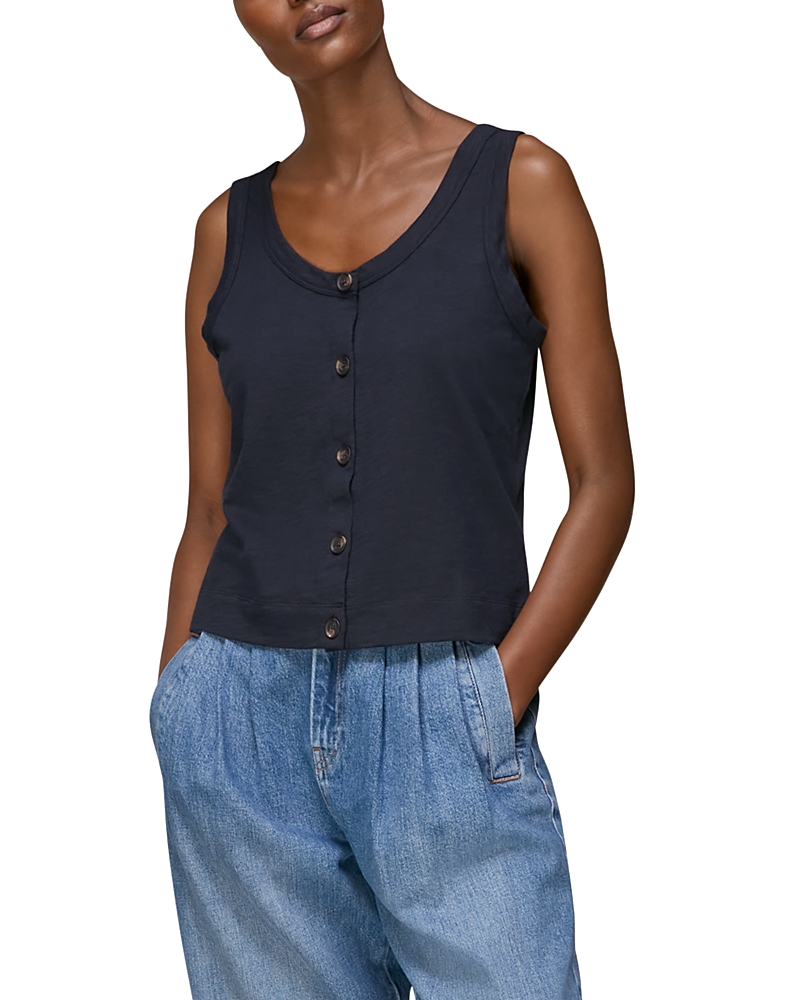WHISTLES Whistles Reversible Button Tank Top