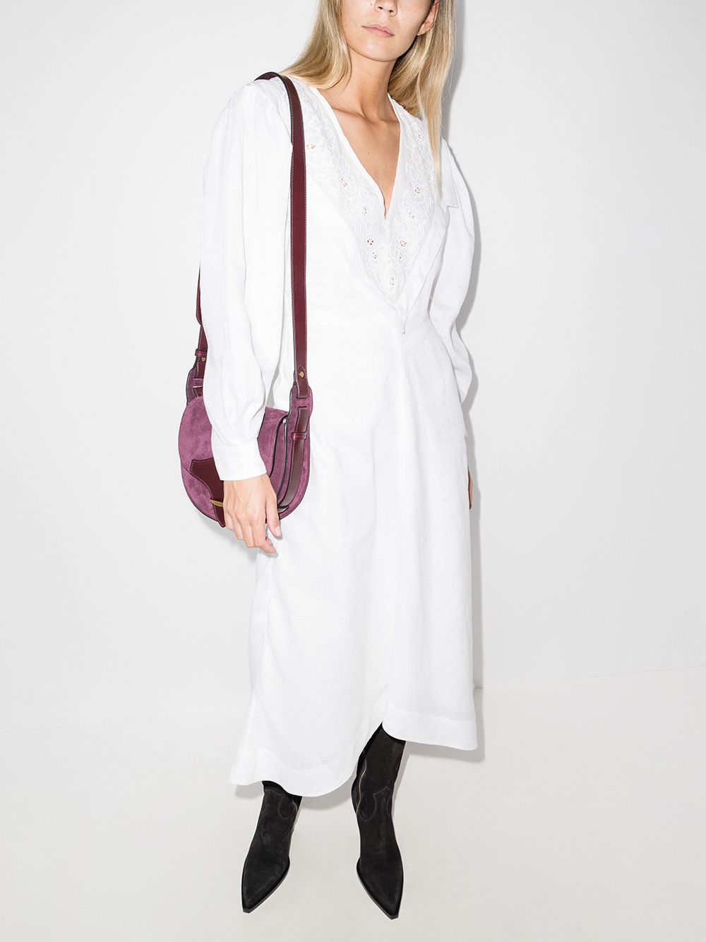 knee length dresses for ladies Marant Etoile Paule Cotton Long Dress
