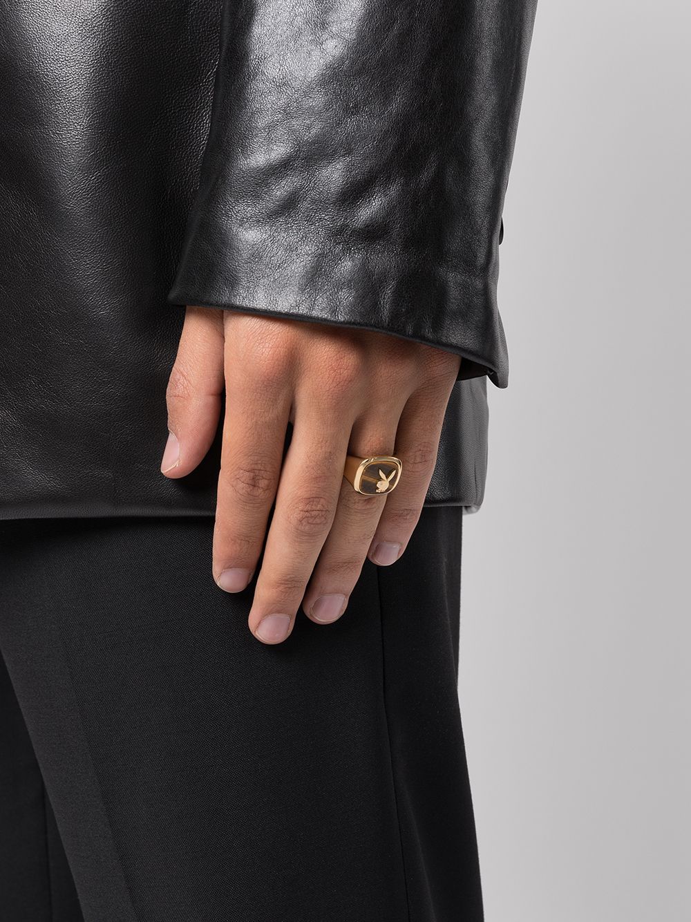 HATTON LABS X Playboy Membership Signet Ring - Gold-tig | Editorialist