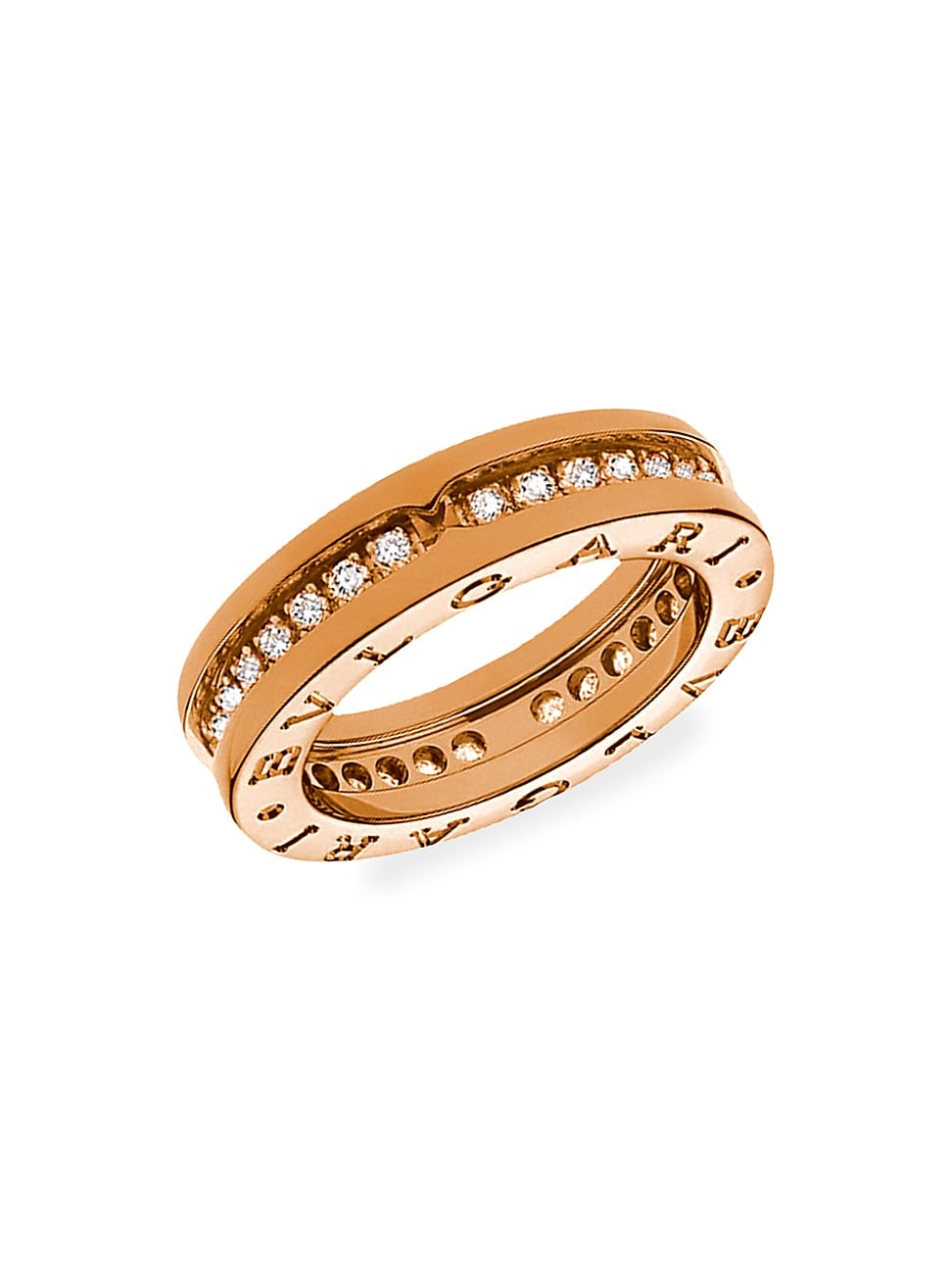 Bvlgari B Zero1 18k Rose Gold Diamond Ring Editorialist