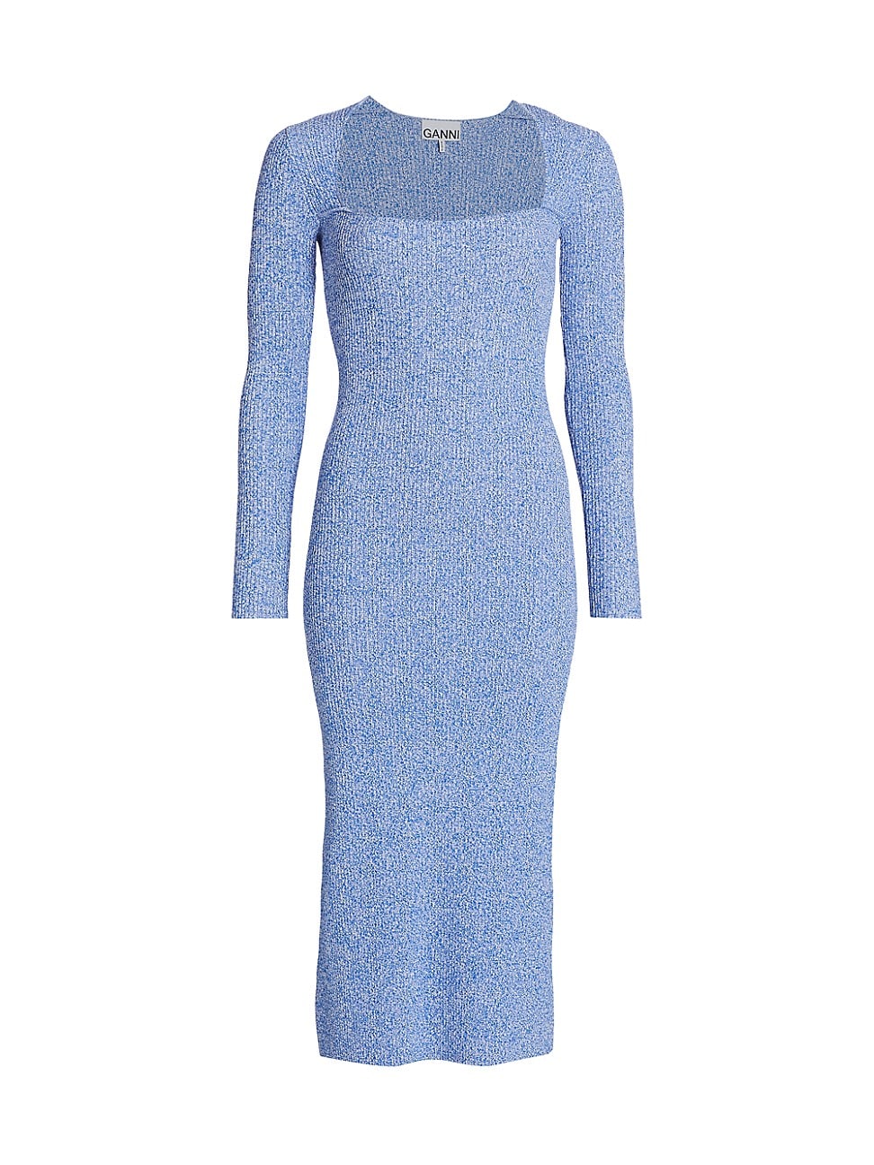 cotton blend knit sleeveless dress Sleeveless Rib Knit Midi Dress