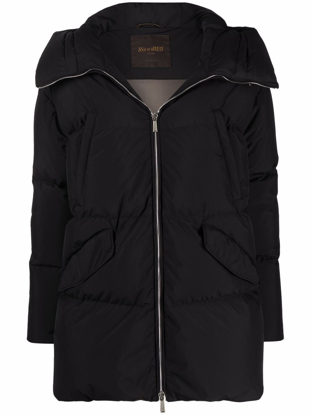 ダウンジャケット・コート MOORER BLACK WOOL ZAGARA DOWN JACKET Moorer Wool Zagara Down Jacket In Black - 45% Off | Editorialist