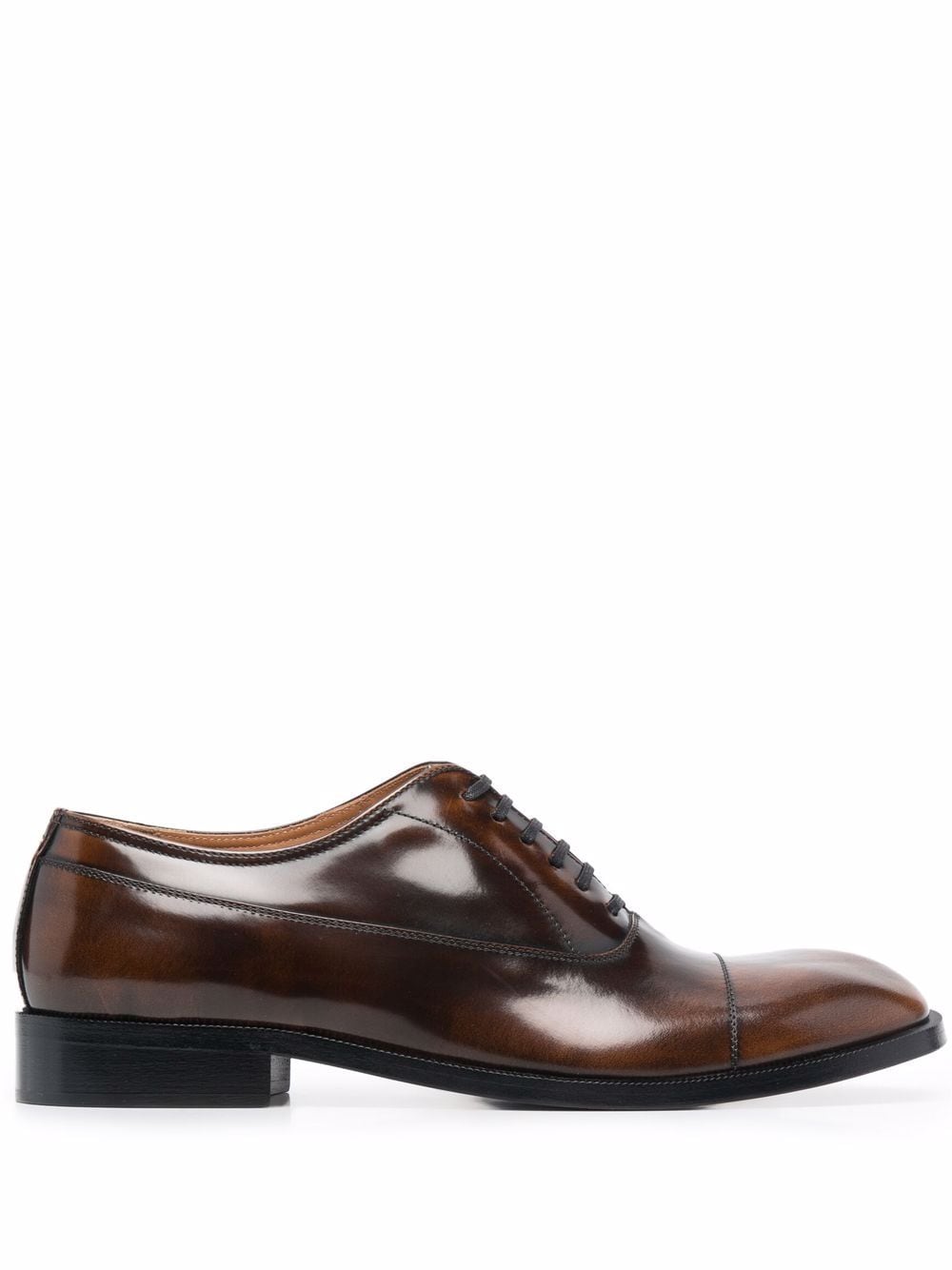 Maison Margiela Waxed Leather Oxford Shoes - Brown  display picture 3