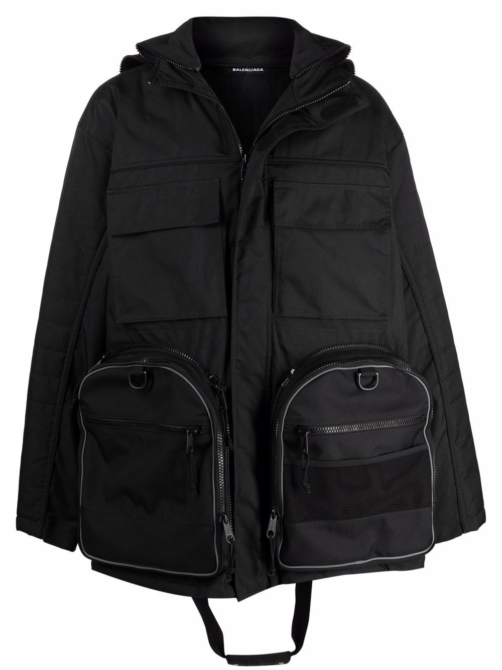 Balenciaga Transformer Gym Bag Parka Coat In Black - 49% Off