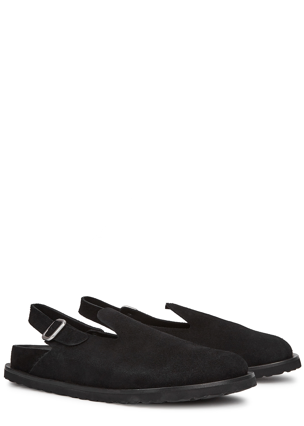 Jil Sander X Birkenstock Berlin Suede Sliders In Black - 33% Off