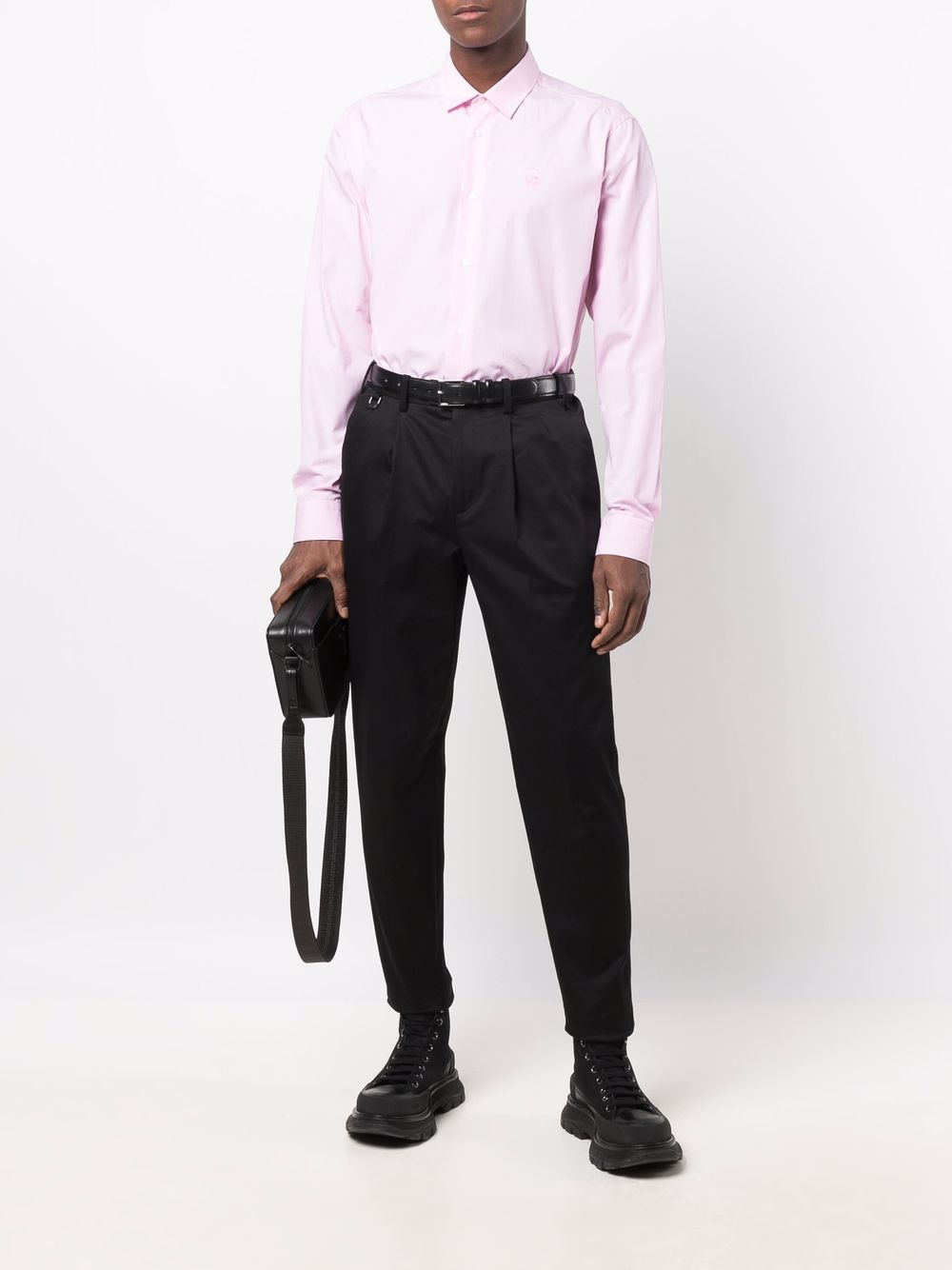 PHILIPP PLEIN PHILIPP PLEIN Skull-Embroidered Striped Shirt
