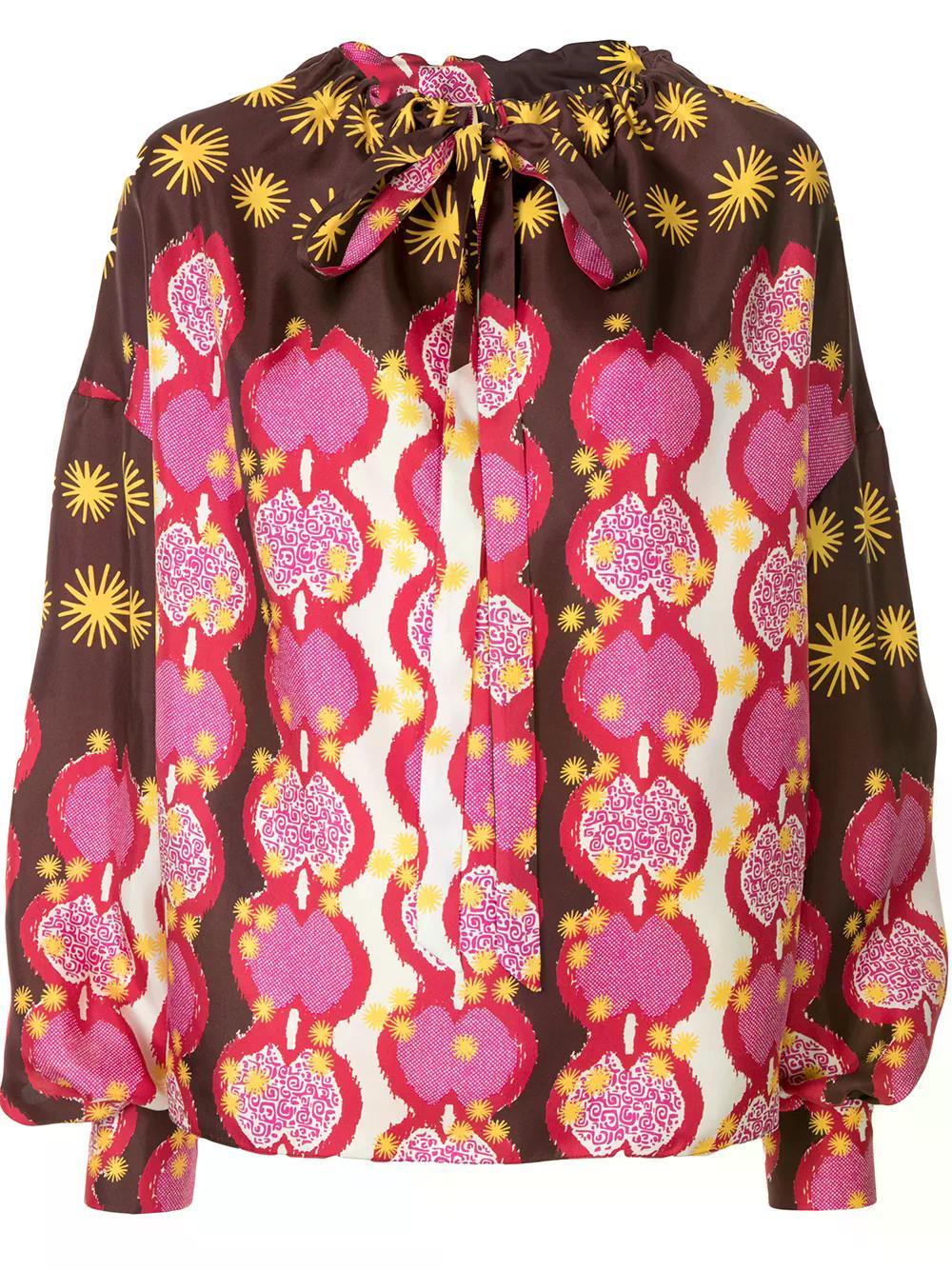 TOD'S Patterned Silk Blouse