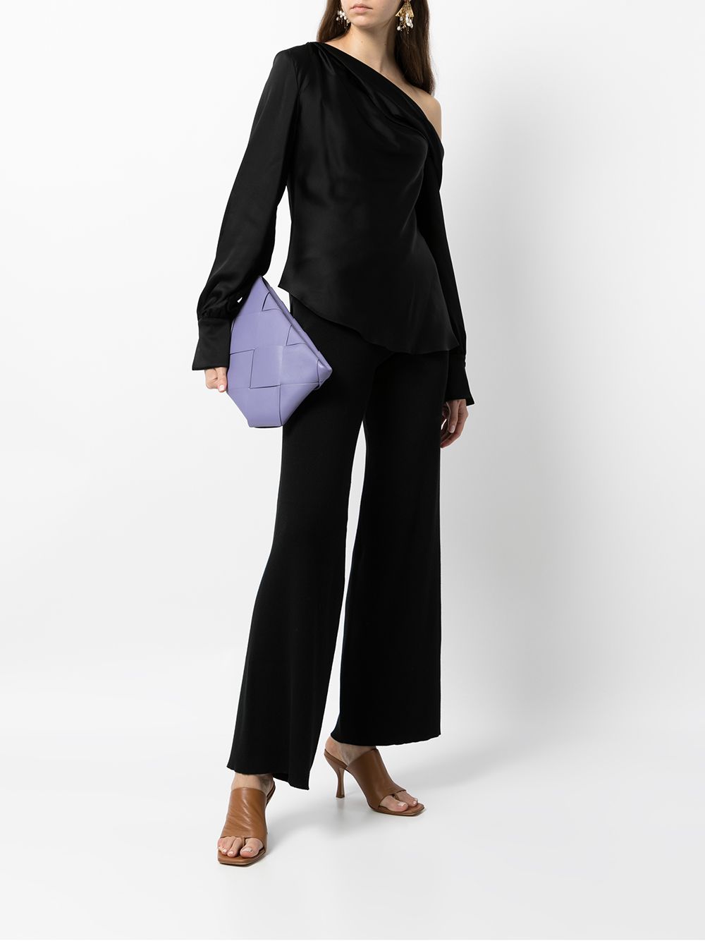 SIMKHAI Alice One-Shoulder Stain Blouse