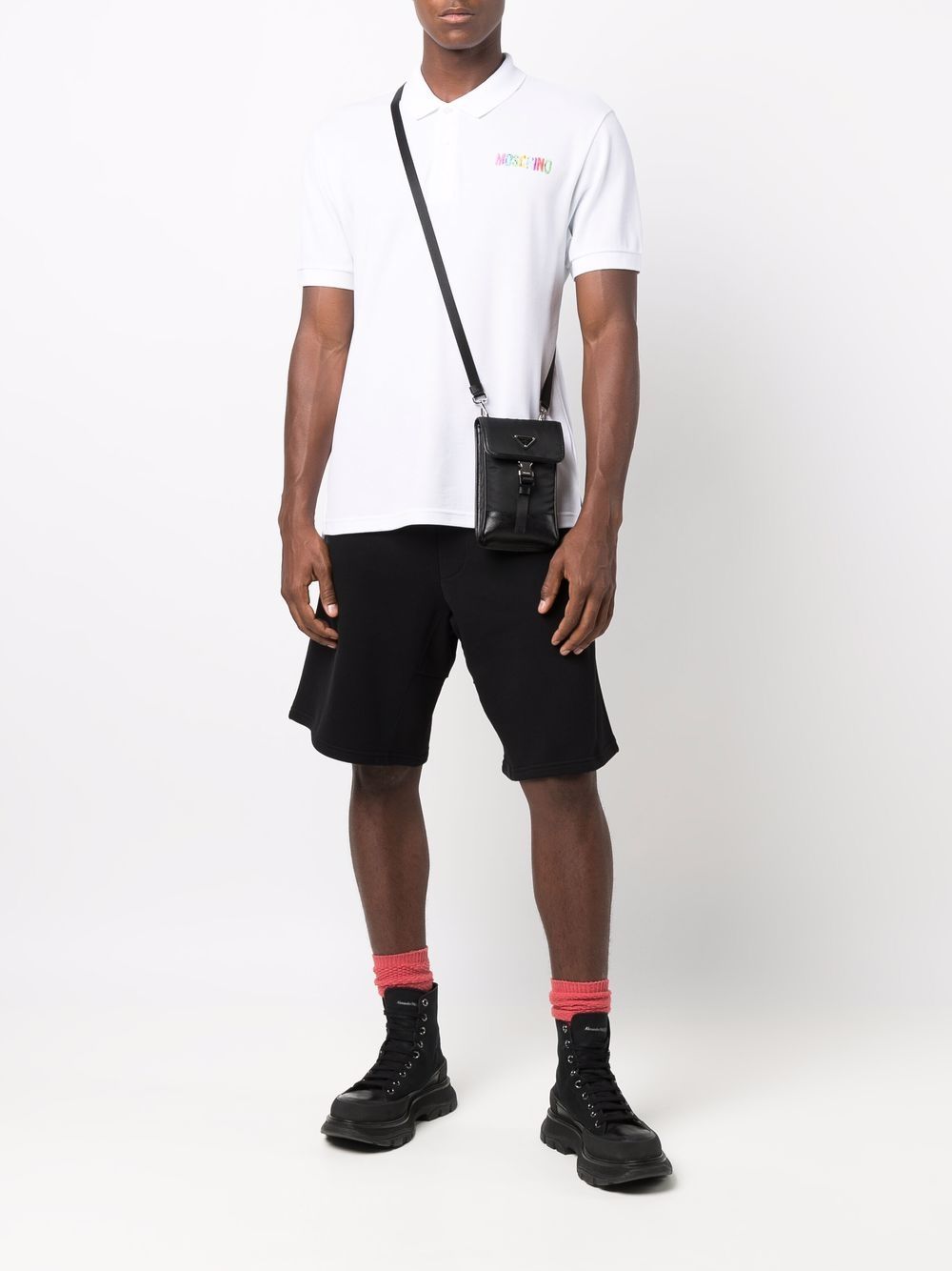 MOSCHINO Embroidered-Logo Jogger Shorts