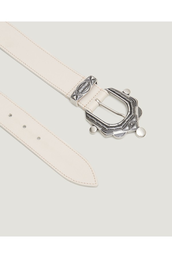 Iro Paris Katsina Leather Waist Belt In White - 50% Off  display picture 2