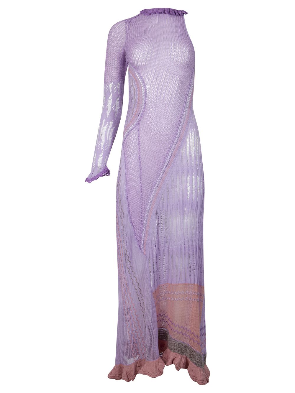 Roberta Einer Bianca Knit Maxi Dress Violet - Purple | Editorialist