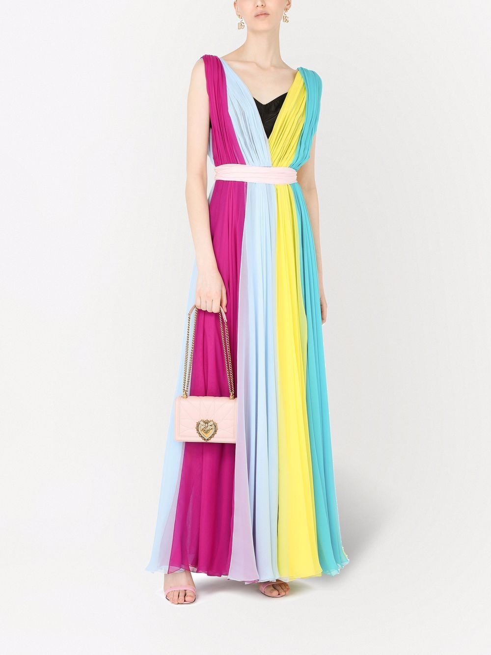 DOLCE & GABBANA Dolce & Gabbana Gathered Chiffon Maxi Dress
