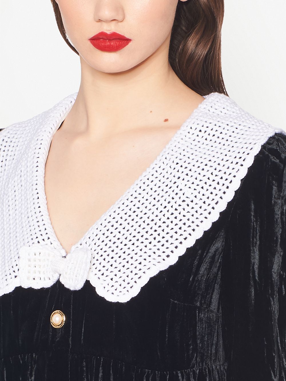 Miu Miu Collared Velvet Dress - Black | Editorialist