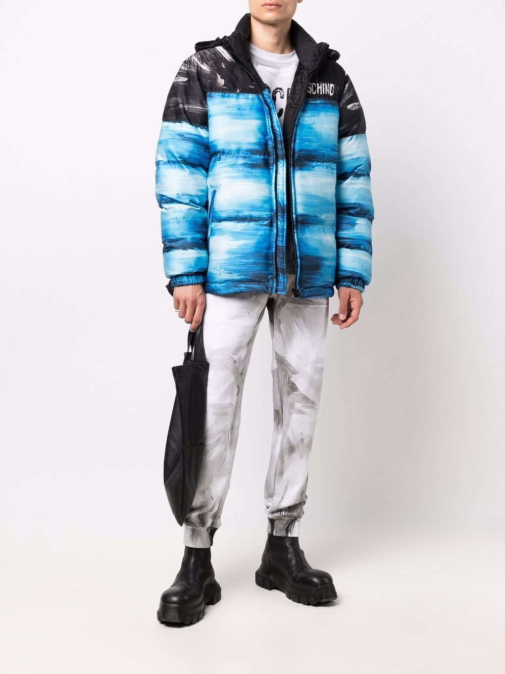 MOSCHINO Moschino Padded Logo Print Coat