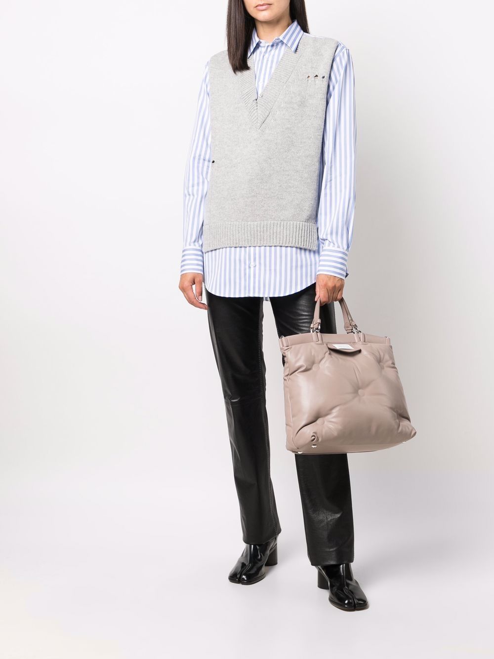 MAISON MARGIELA Maison Margiela Spliced Knit-Detail Shirt
