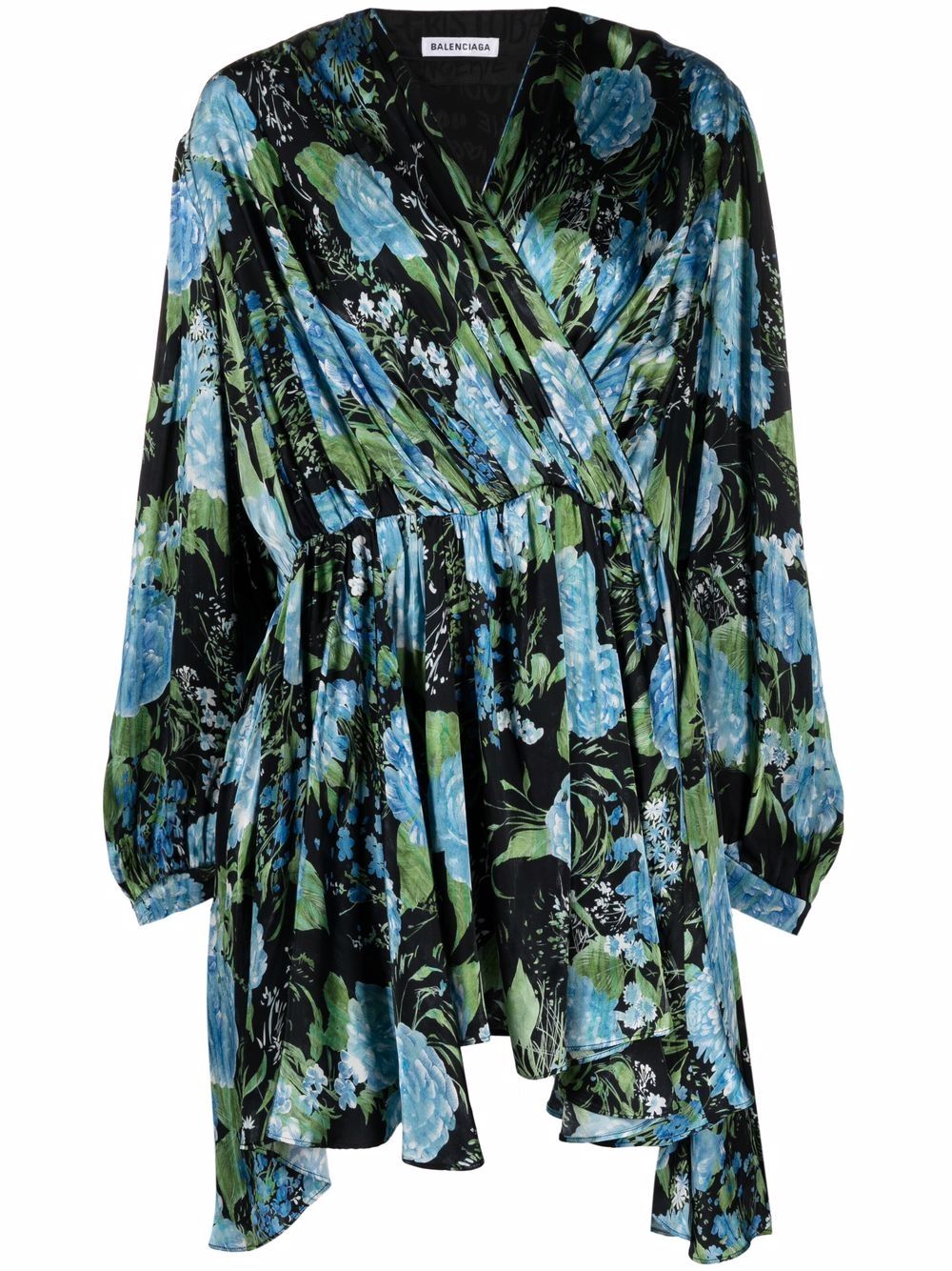 BALENCIAGA Balenciaga Floral Print Wrap Dress