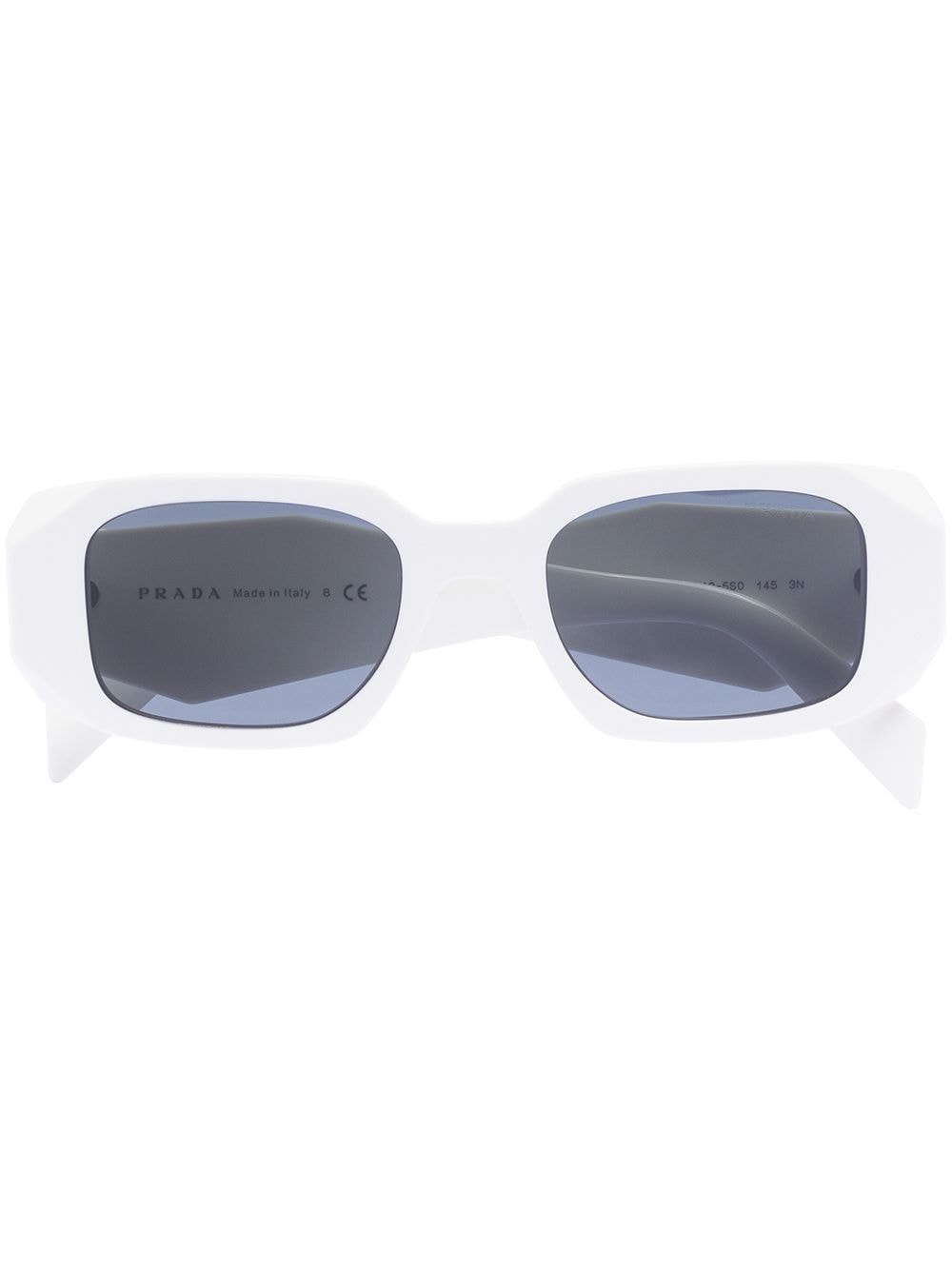 Prada Geometric Frame Sunglasses - White | Editorialist display picture 1