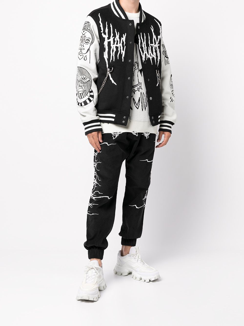 HACULLA. Haculla Leather-Sleeve Varsity Jacket