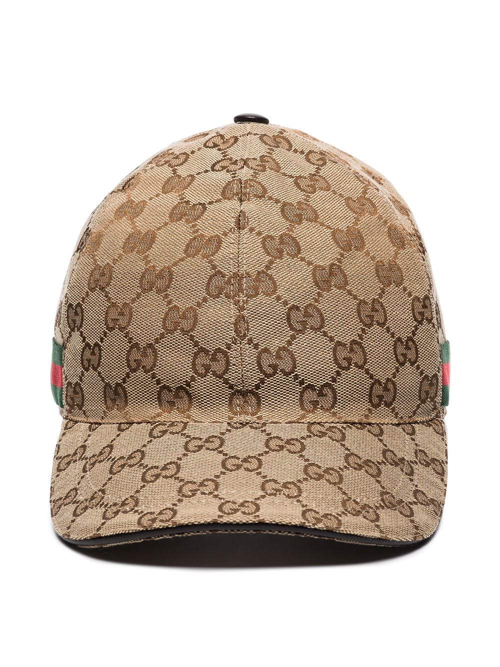 Gucci Gg Supreme Web Baseball Hat - Brown | Editorialist display picture 1