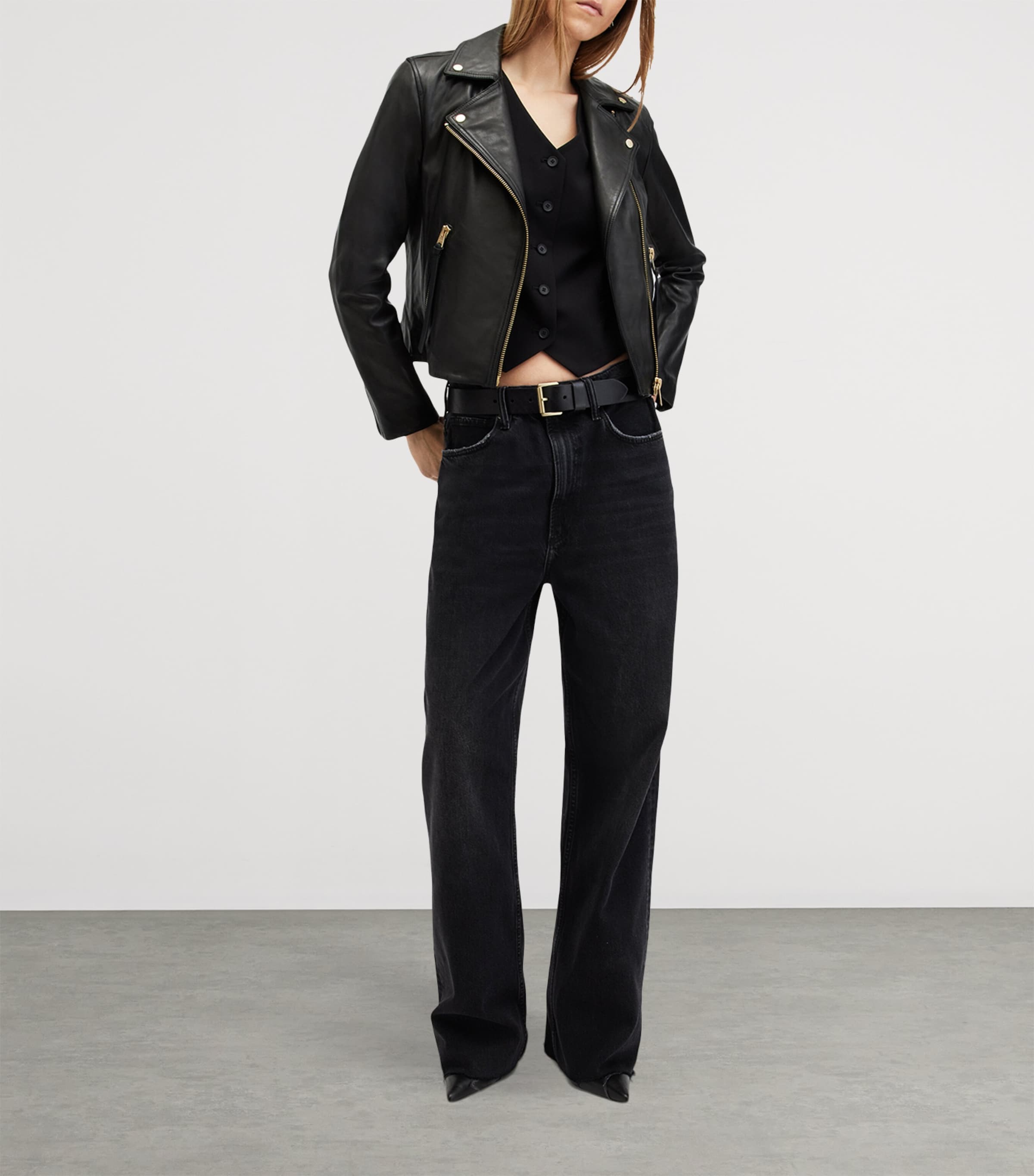 ALLSAINTS Leather Dalby Biker Jacket