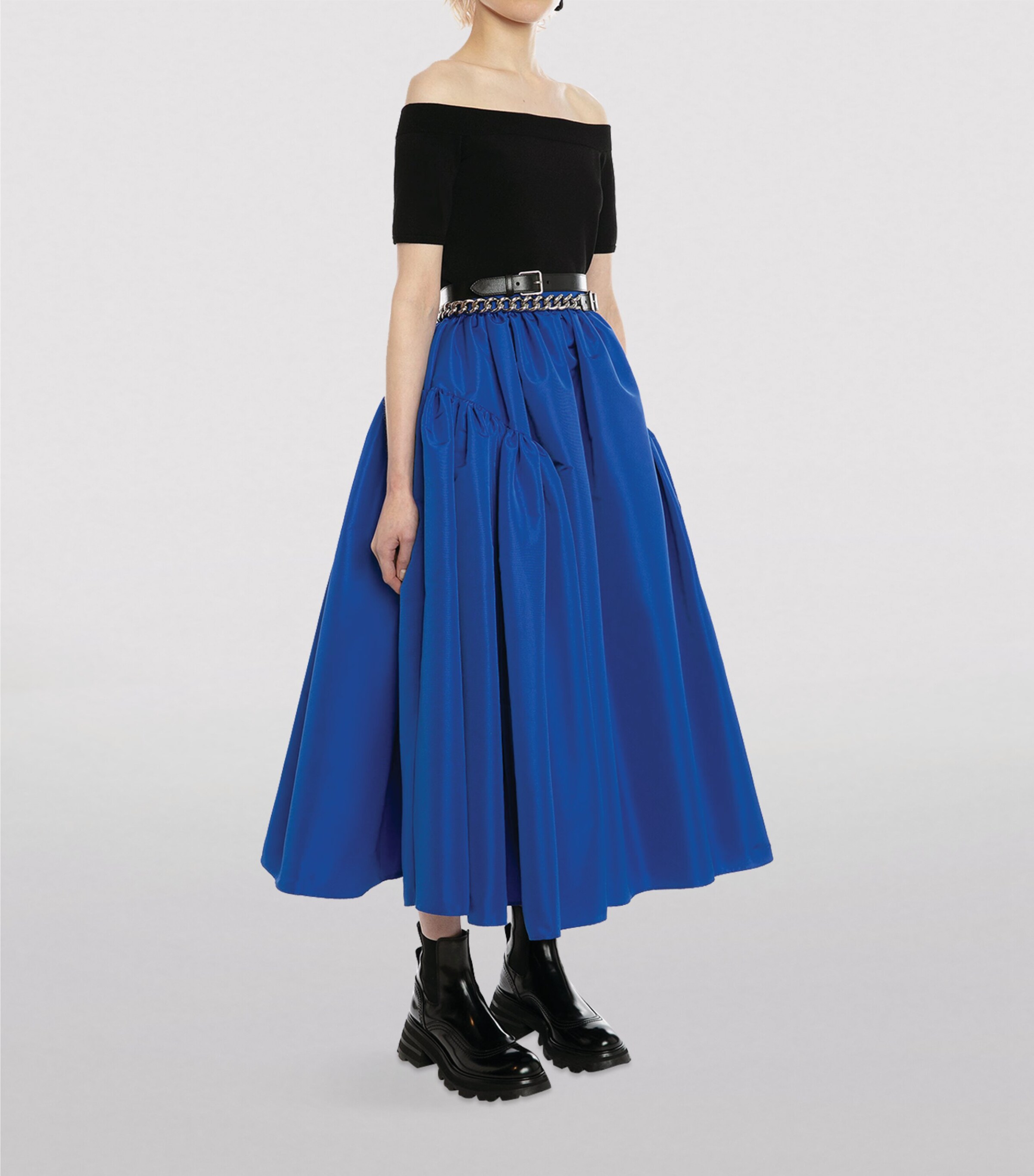 ALEXANDER MCQUEEN Knitted Off-The-Shoulder Top