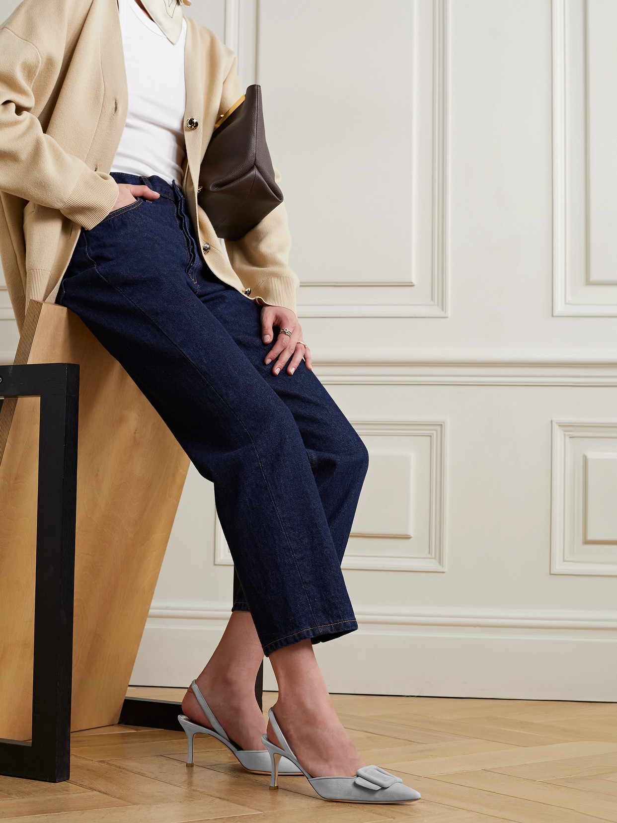 MANOLO BLAHNIK Maysli 70 Buckled Slingback Pumps