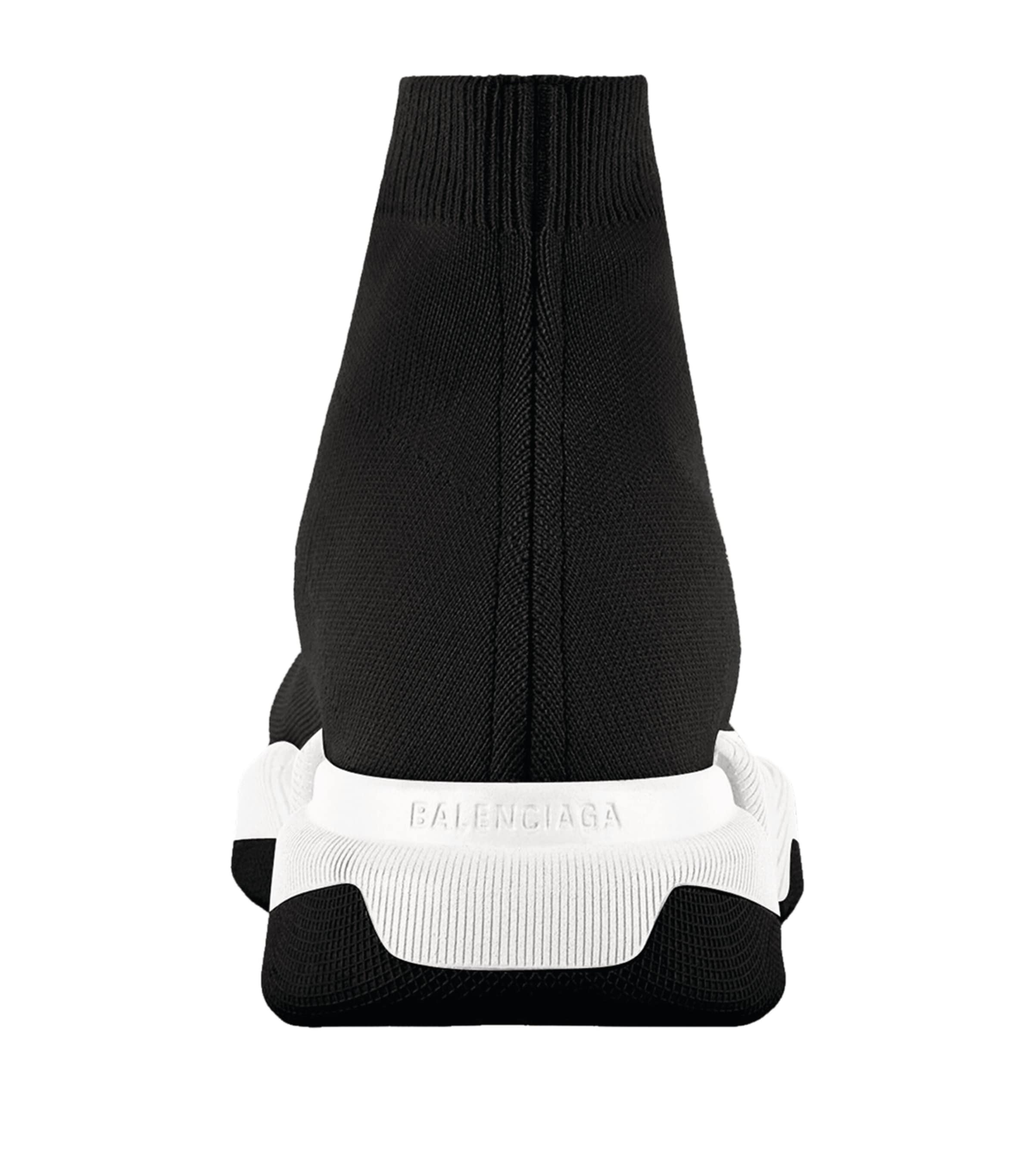 Balenciaga Speed 2.0 Lace Up Sneakers - Black/White | Editorialist