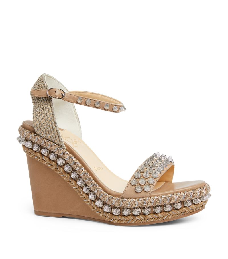 ★CHRISTIAN LOUBOUTIN★Lata 110 sandals Christian Louboutin lata 110 women spiked espadrille wedge