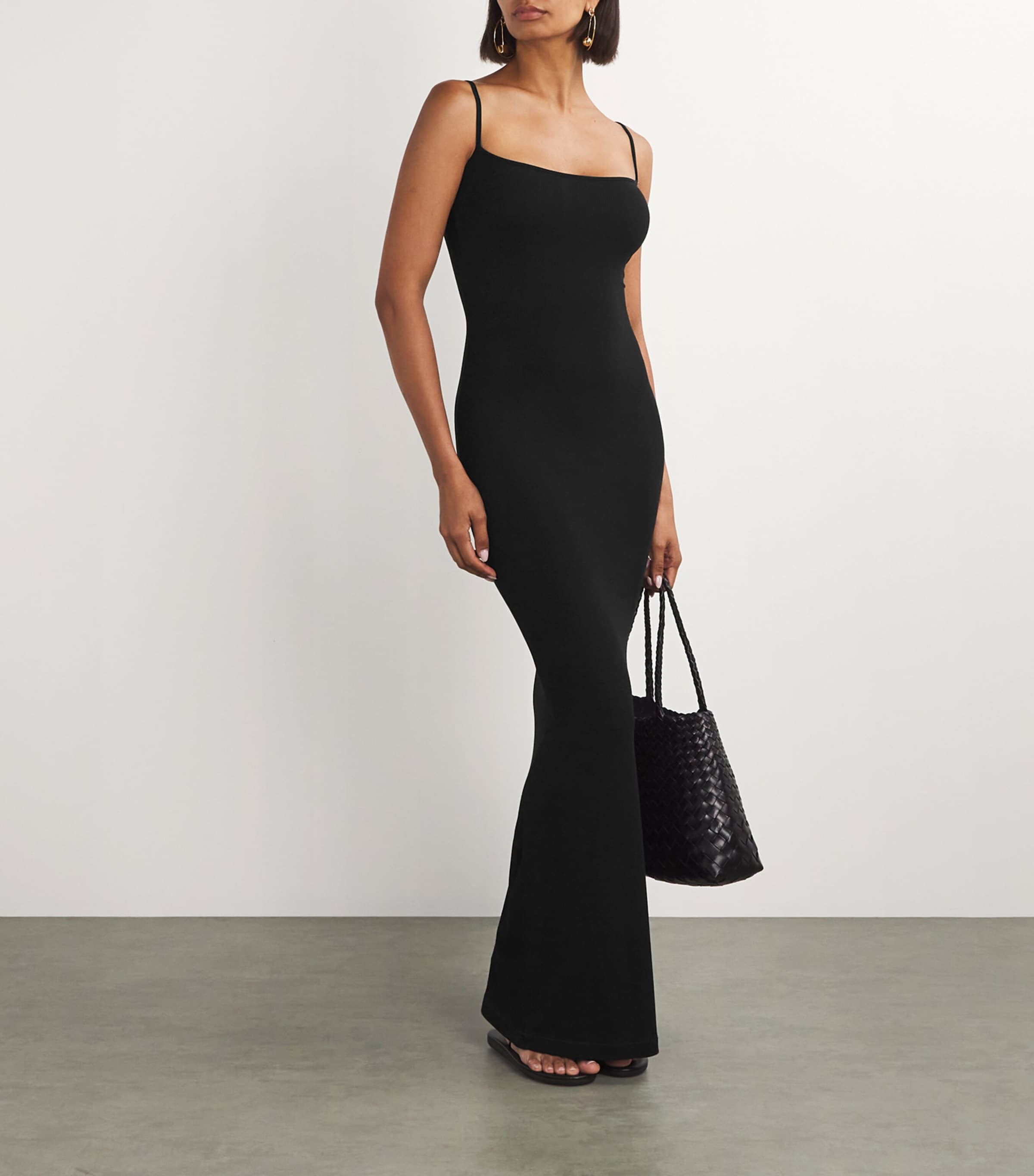 Skims Fits Everybody Low Back Long Dress - Saffron | Editorialist Skims Fits Everybody Low Back Long Dress - Saffron | Editorialist
