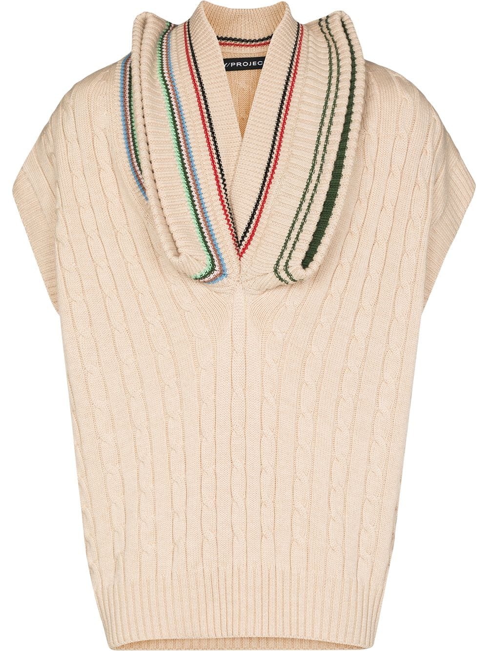 Y/Project Triple-Collar Cricket Vest - Neutrals | Editorialist