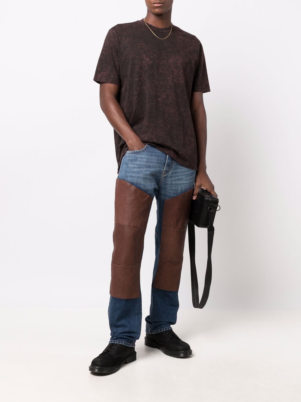 DIESEL® Diesel D-Viker Straight-Leg Jeans with Contrasting Panels