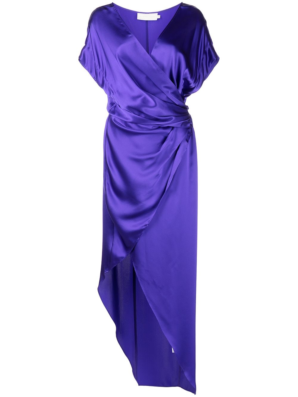 michelle mason purple silk dress Michelle Mason Cut out-detail Silk Maxi Dress | Purple