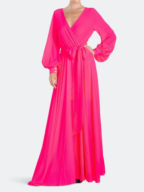 lilypad maxi dress meghan la Meghan Fabulous Lilypad Maxi Dress - Pink