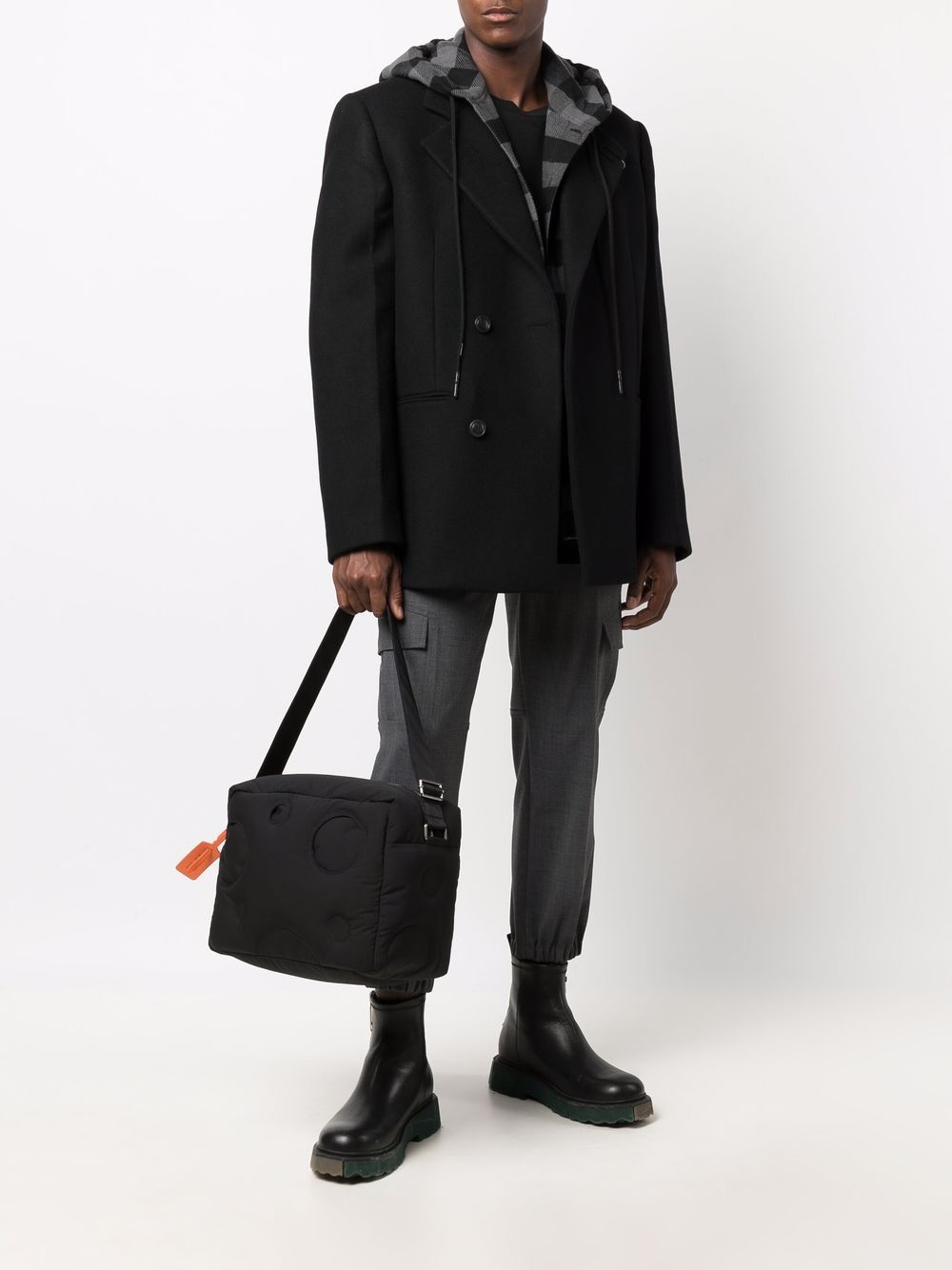 OFF-WHITE Off-White Double-Breasted Short Coat