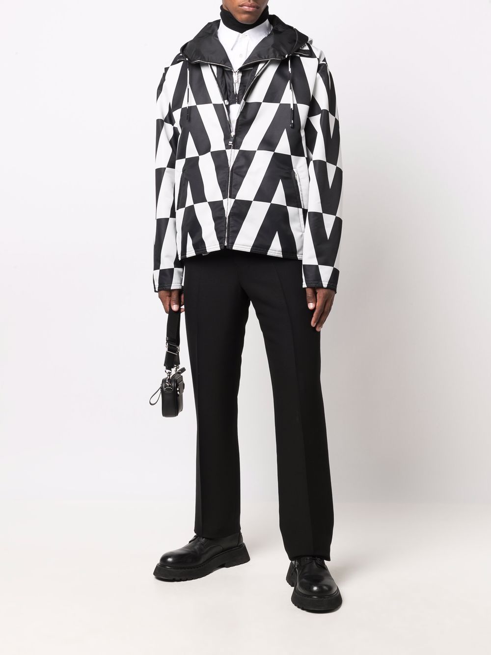 VALENTINO Logo-Print Hooded Jacket