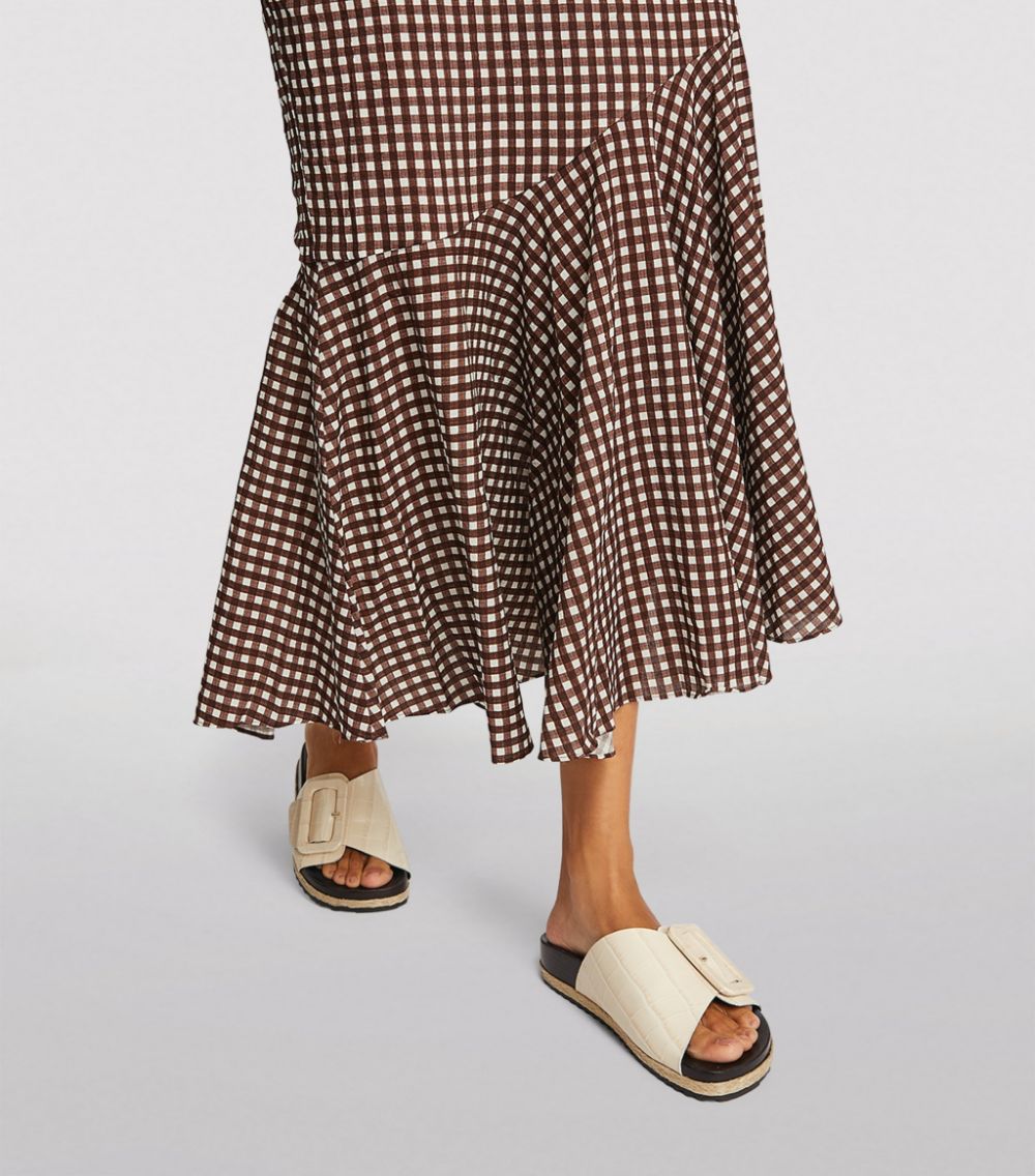 peony plaid holiday sunday midi dress PEONY Holiday Gingham Dress