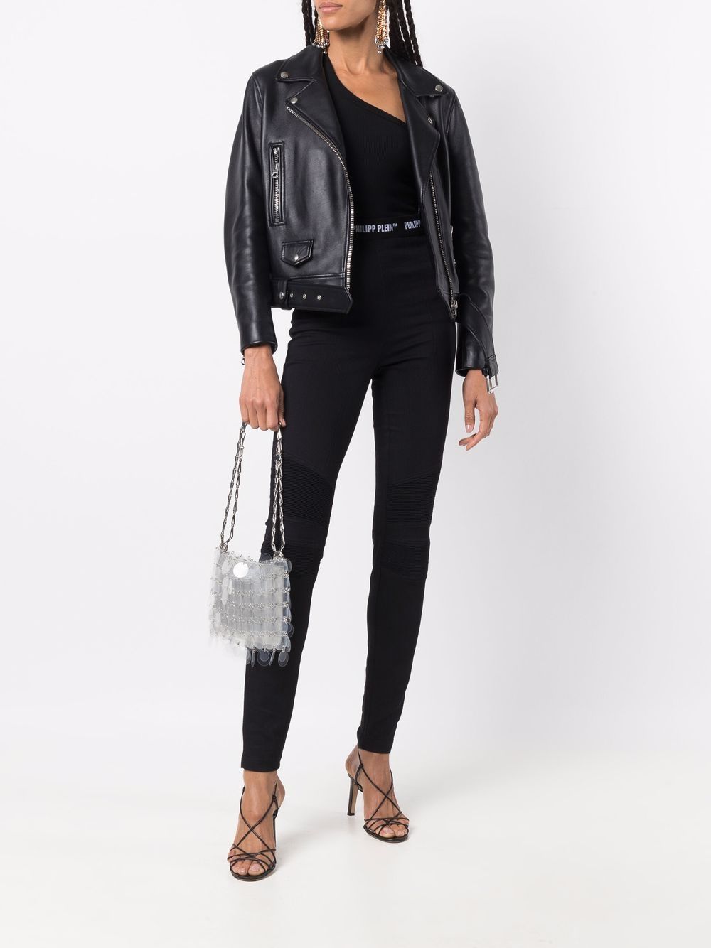 PHILIPP PLEIN logo-waistband jeggings