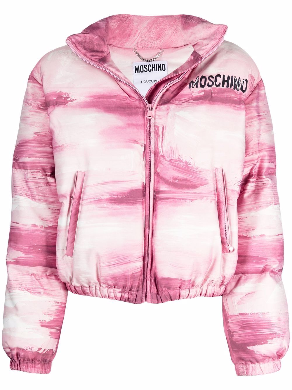 MOSCHINO Moschino Brushstroke-Print Puffer Jacket