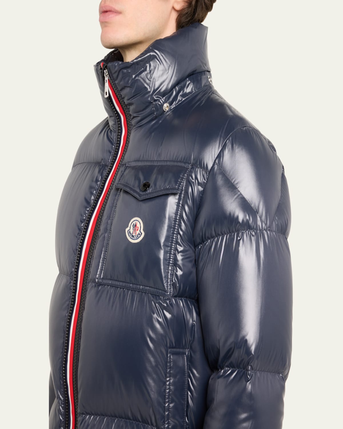Moncler Montbeliard Shiny Nylon Jacket - Black | Editorialist