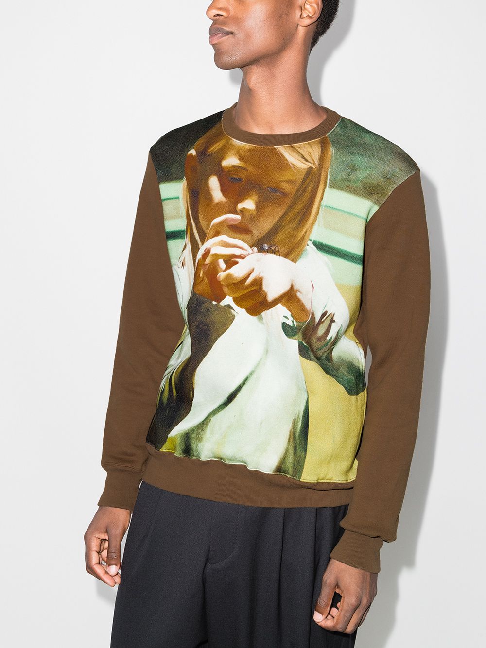 Undercoverism X Markus Akesson Painterly Print Sweatshirt In Brown
