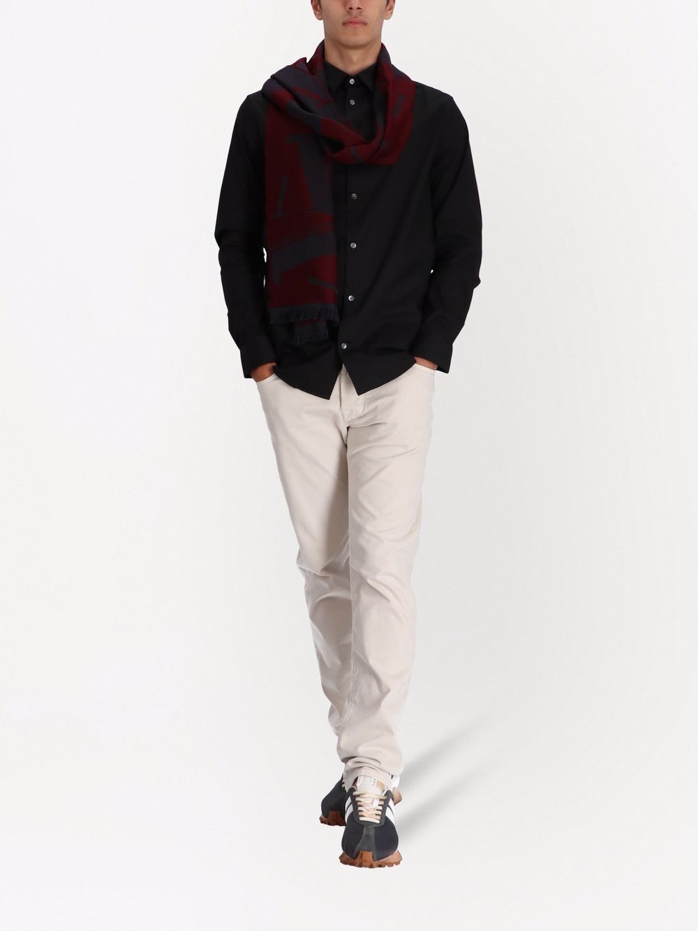 EMPORIO ARMANI stretch-fit button-up shirt