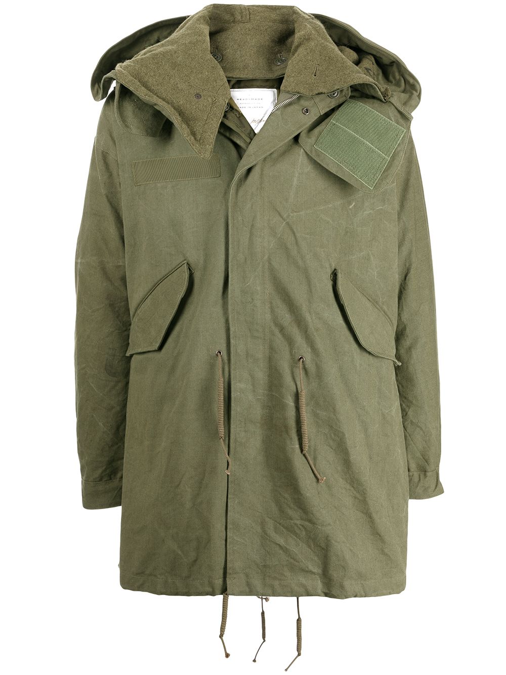 Buy Readymade Hooded Fishtail Parka - Green At 29% Off | Editorialist