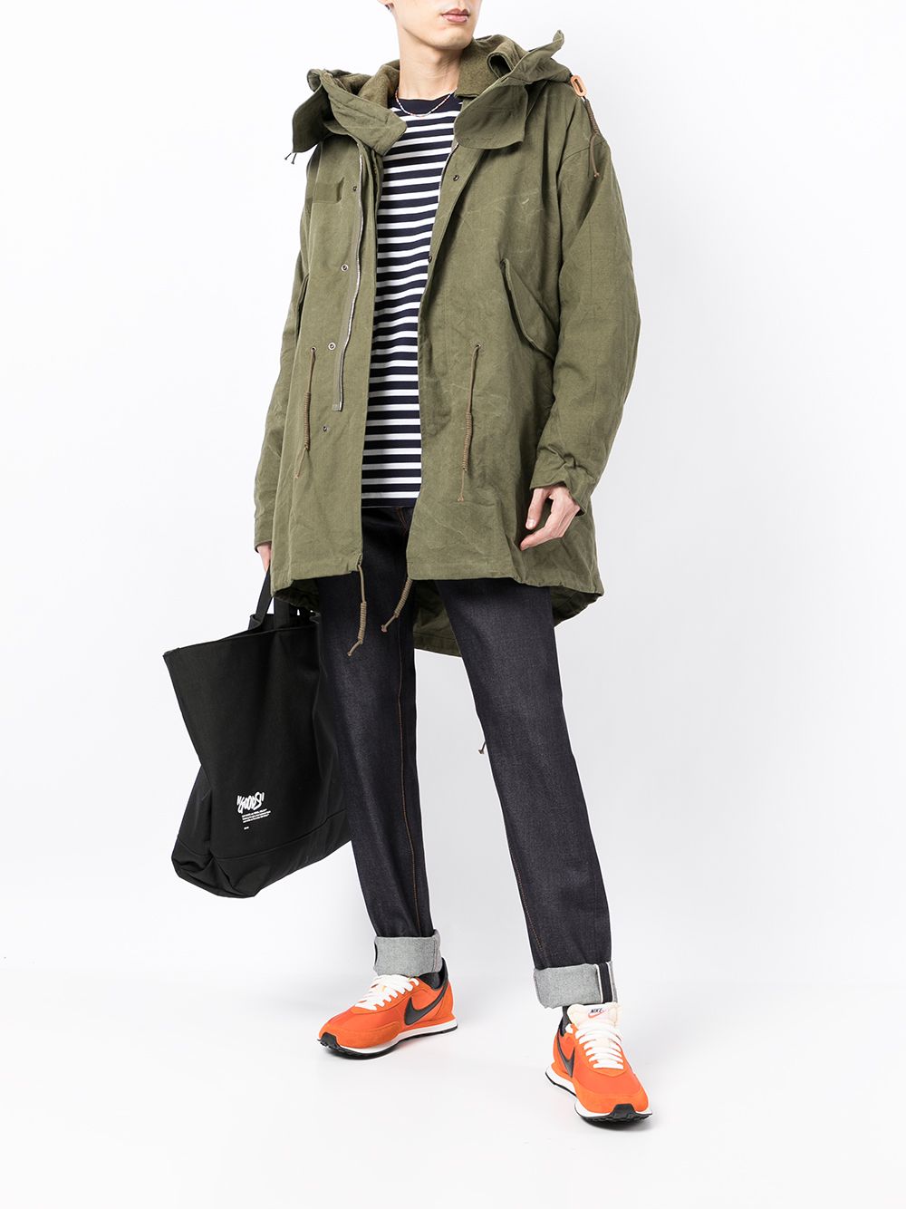 Readymade Hooded Fishtail Parka In Green - 30% Off | Editorialist