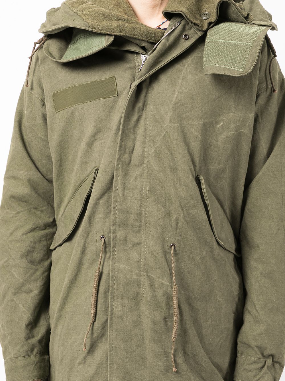 Readymade Hooded Fishtail Parka In Green - 30% Off | Editorialist