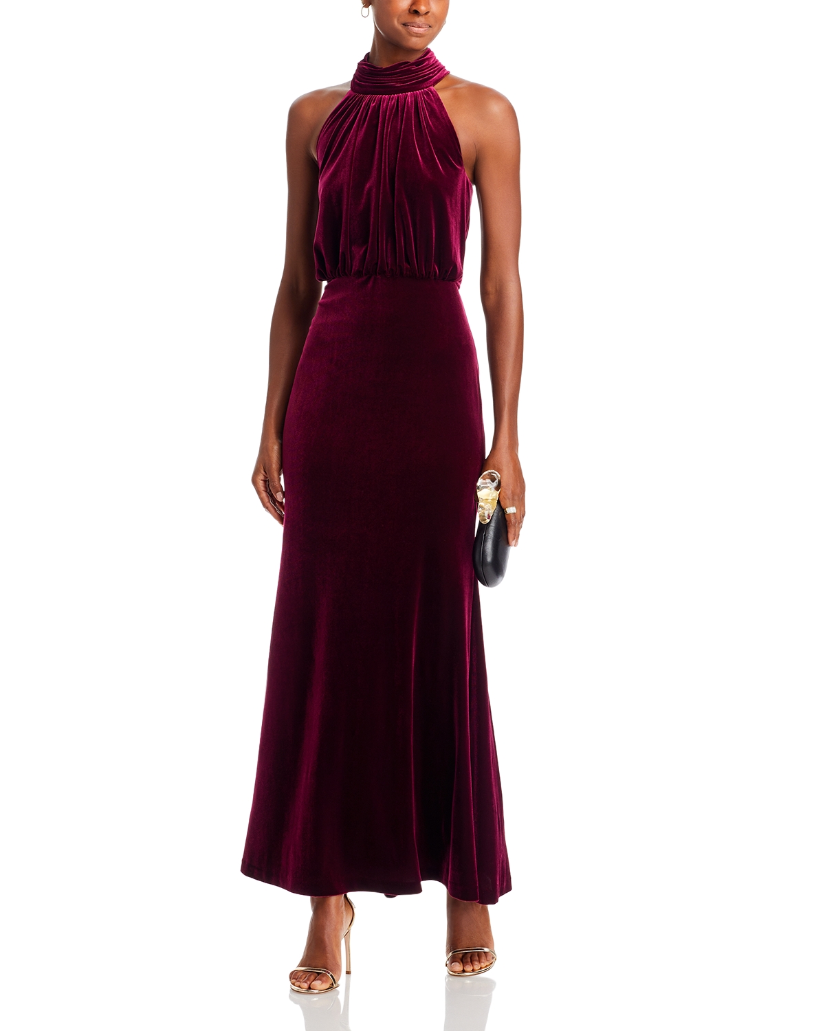 ELIZA J Mock Neck Blouson Gown
